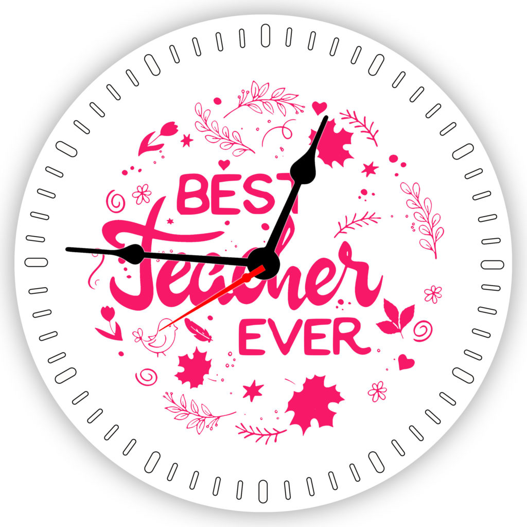Clock - Best Teacher Ever - Mom's Charm
