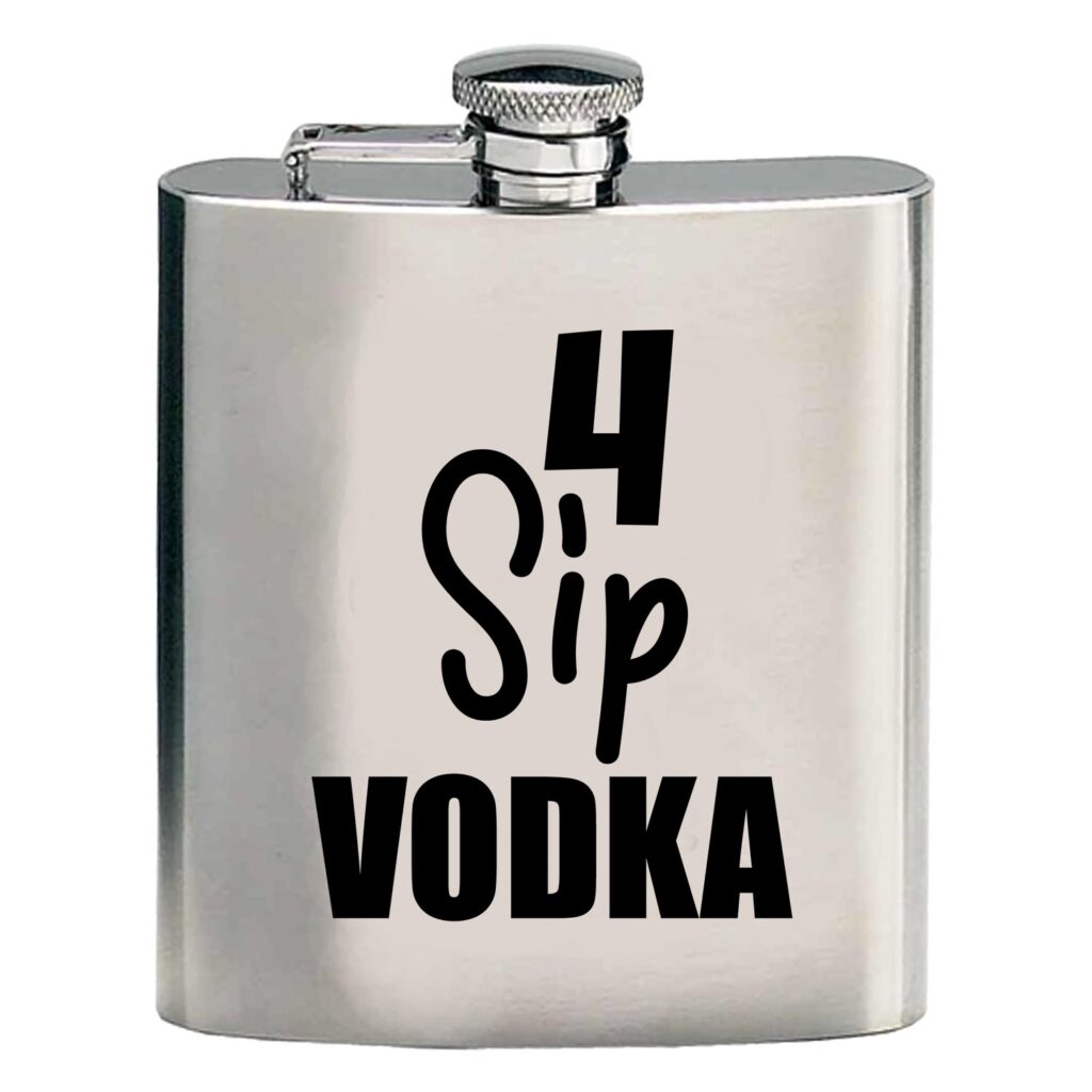 4 Sip Vodka – Hip Flask – Mom’s Charm