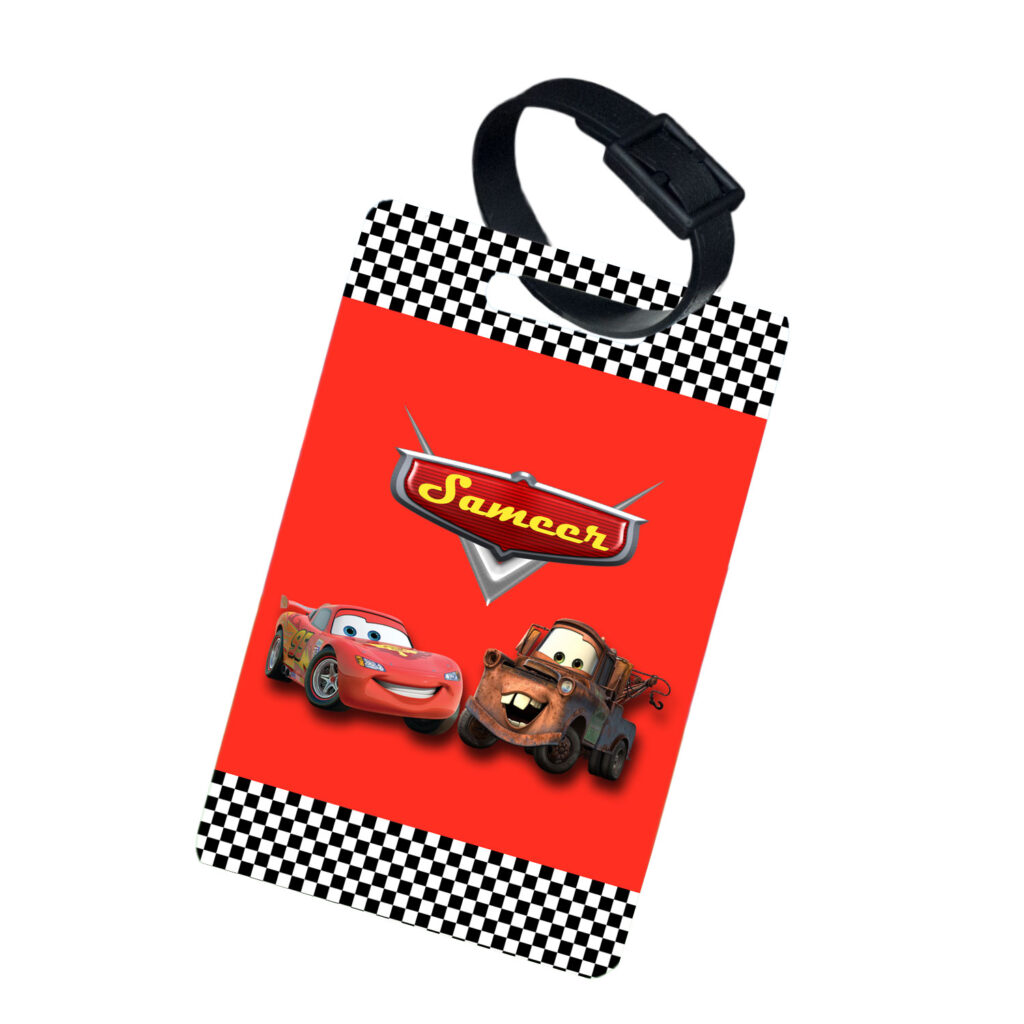 Luggage Tag – Cars – Personalize with Name – Mom’s Charm