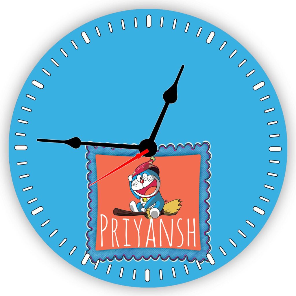 Clock – Doremon – Personalize with Name – Mom’s Charm