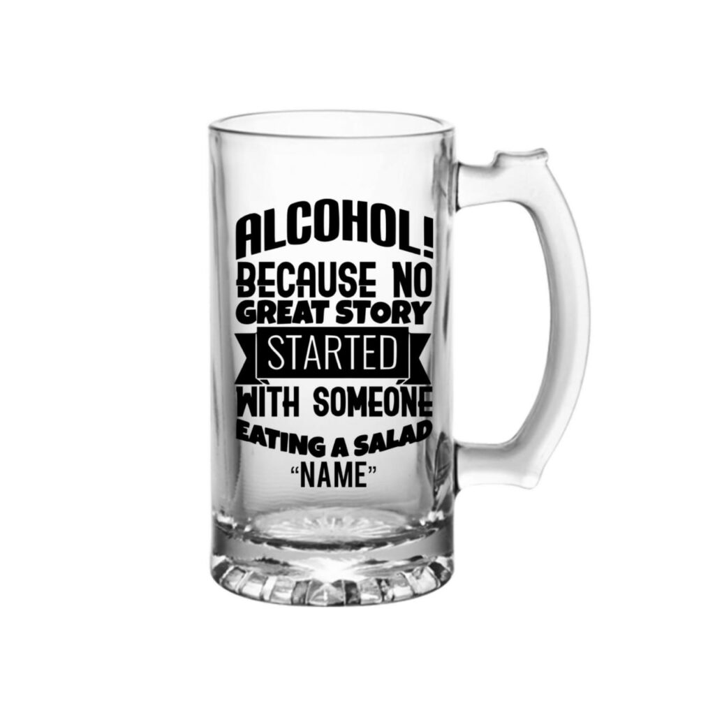 Alcohol Clear Beer Mug – Mom’s Charm