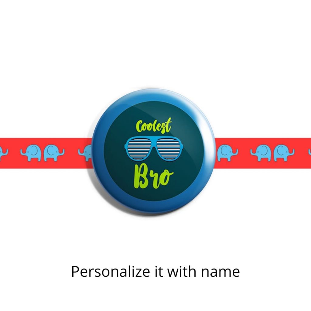 Personalize with Name – Coolest Bro Rakhi – Mom’s Charm