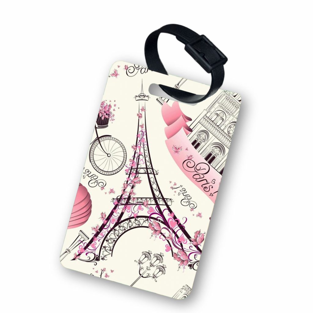 Luggage Tag – Paris – Personalize with Name – Mom’s Charm