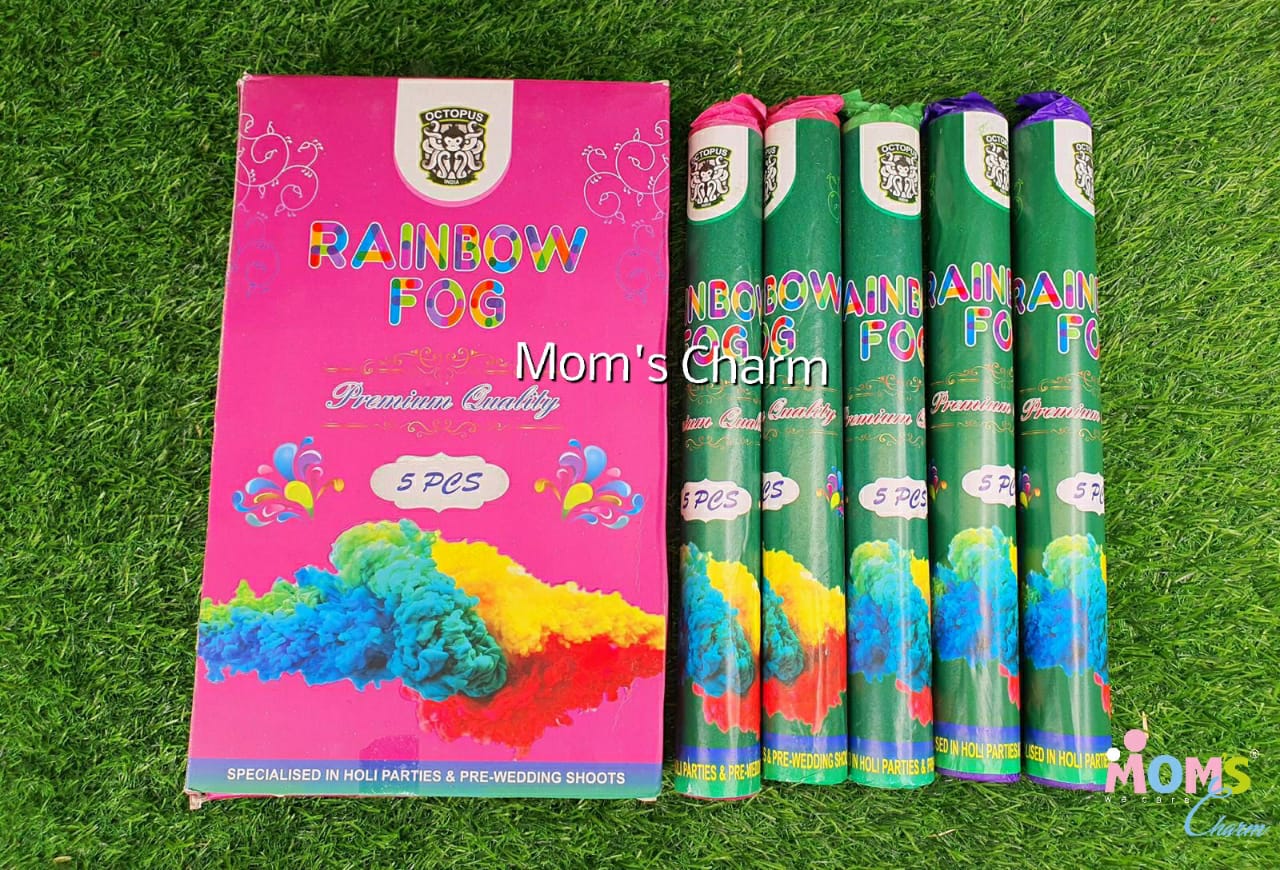 Holi Rainbow Fog Box with 5 pcs – Mom’s Charm